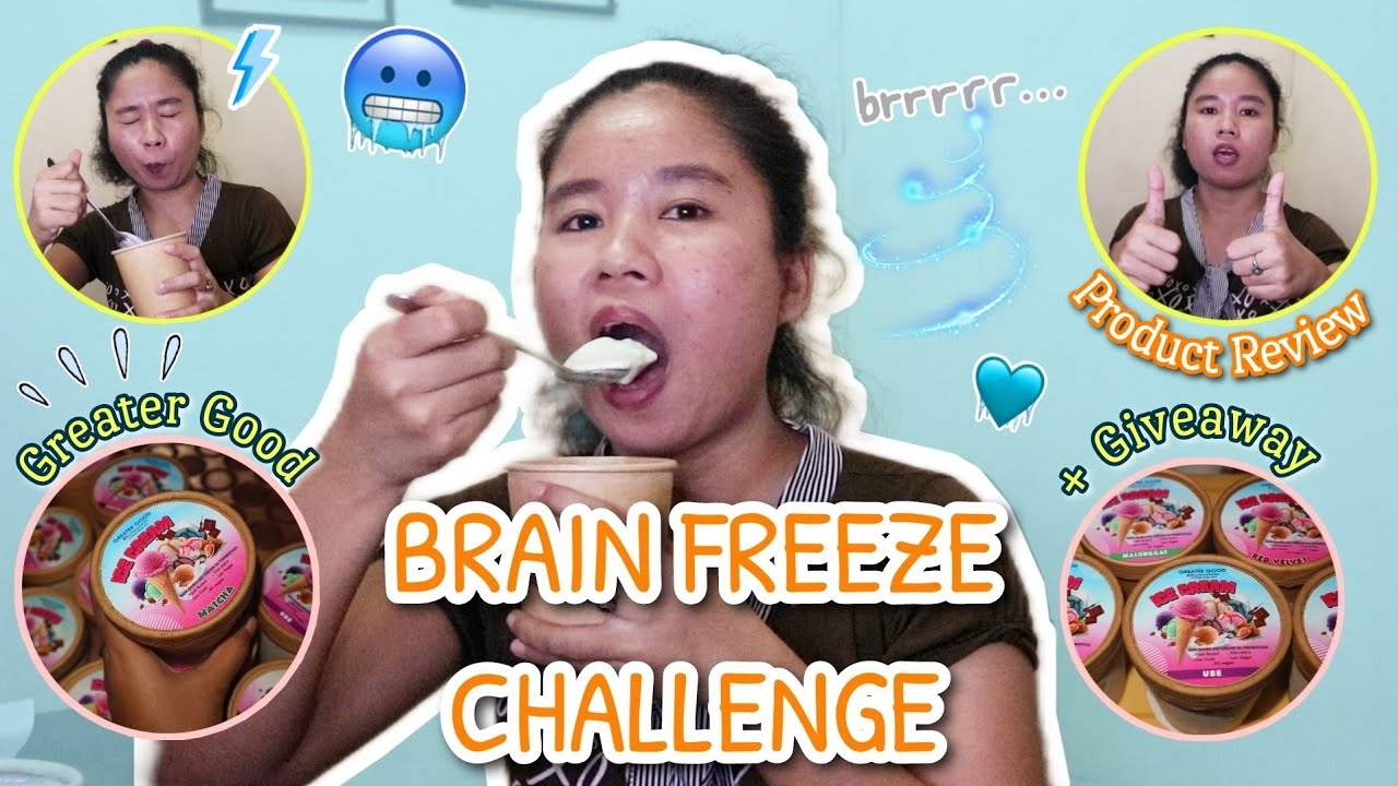 Brain Freeze Challenge 🥶 | Greater Good Non-Dairy Ice Cream Review ...