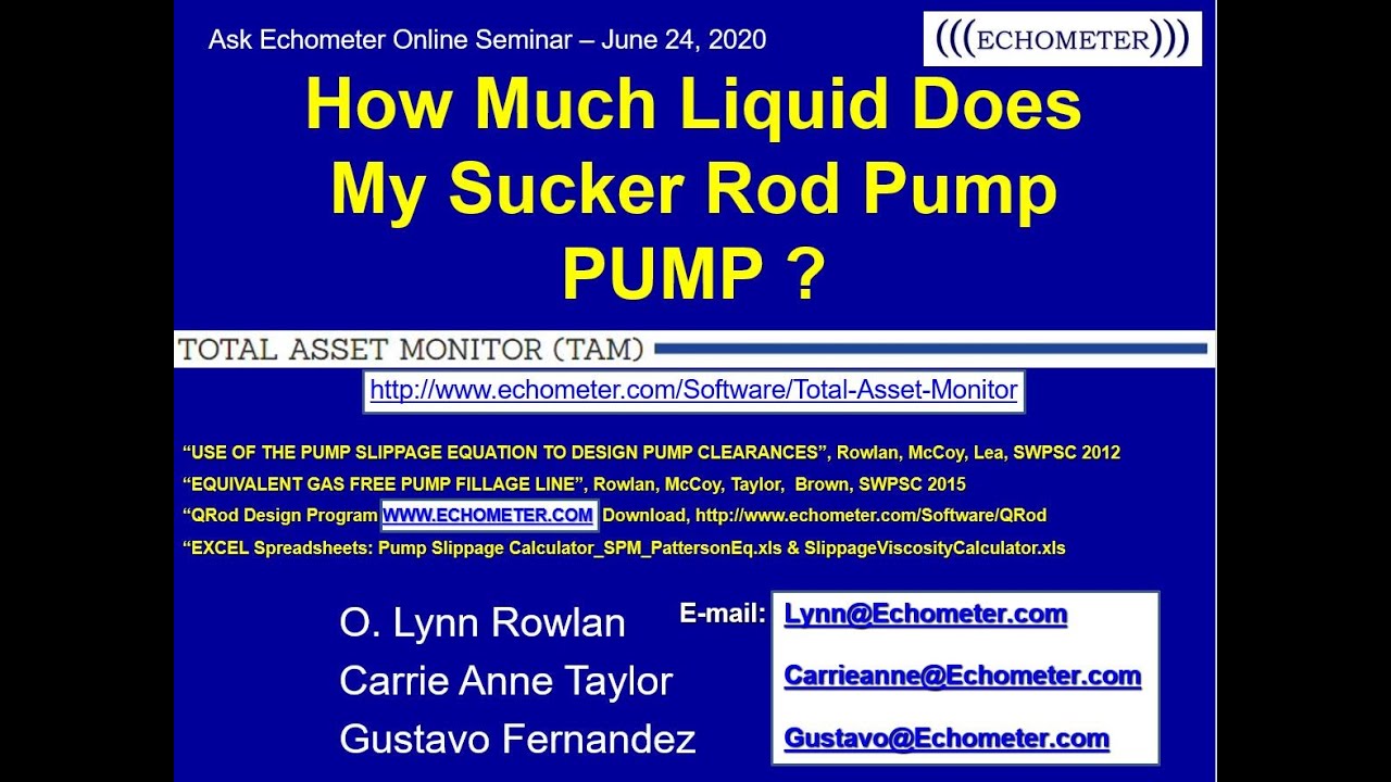 Ask Echometer Session 6 June 24 2020 Liquid in Pump - YouTube