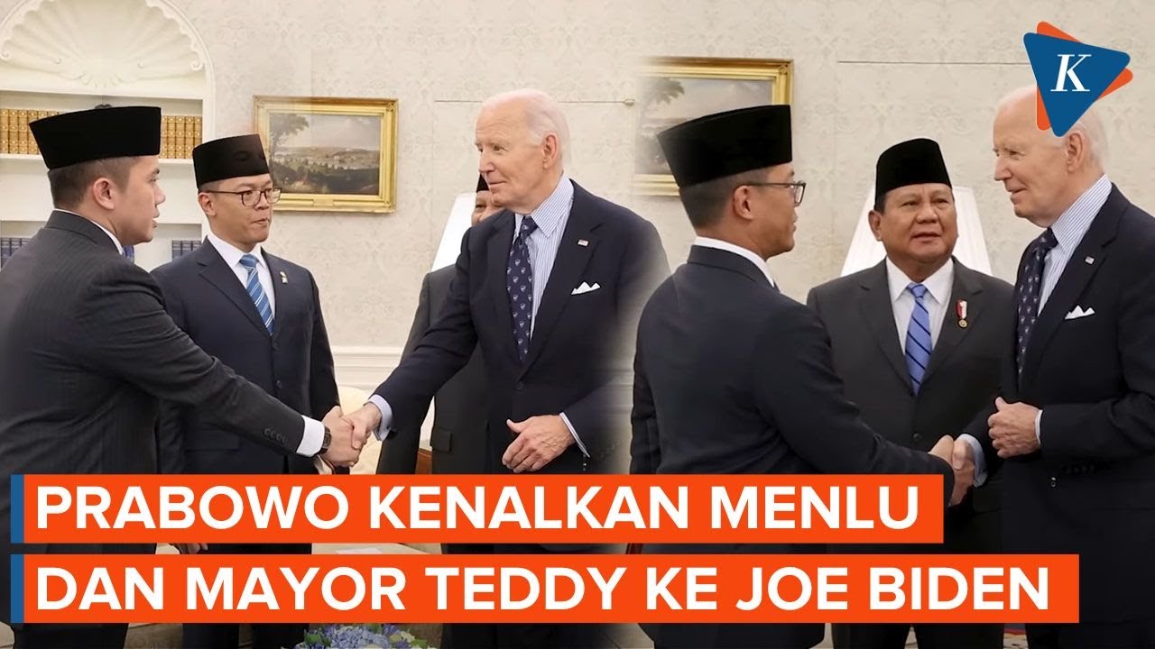Momen Prabowo Perkenalkan Menlu Sugiono dan Mayor Teddy ke Joe Biden - YouTube