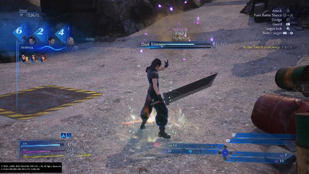 CRISIS CORE Reunion episode 21 Longest fight ever - YouTube