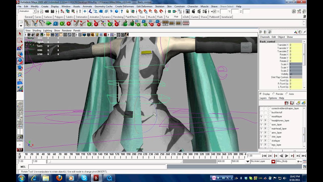 Miku rig demo part 1 - YouTube
