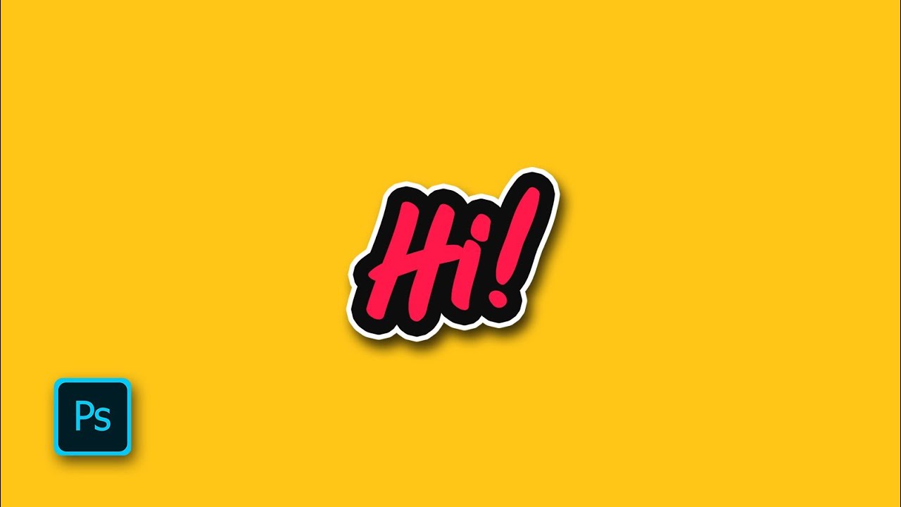 How Make Typography Text Double Stroke Adobe Photoshop - YouTube