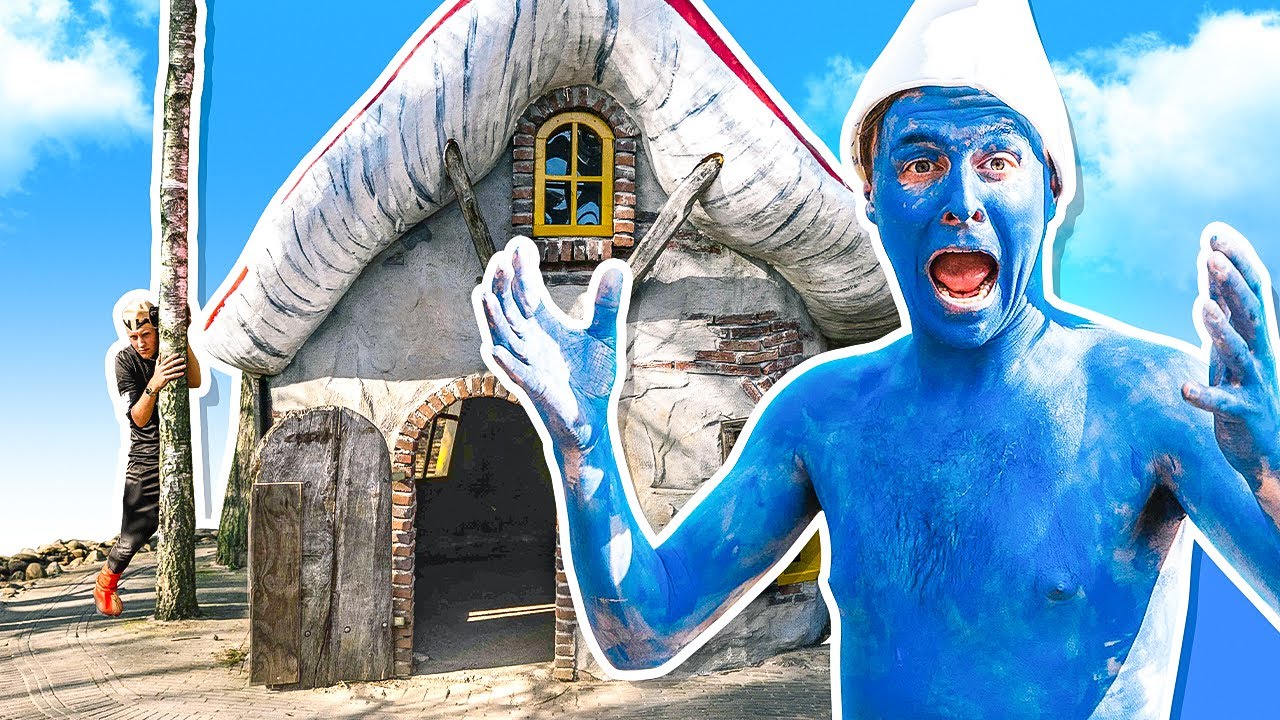 BANKZITTERS MAKEN VAN ROBBIE EEN SMURF - YouTube