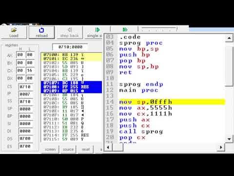 les sous programmes passage par pile( stack) en language d'assemblage ...