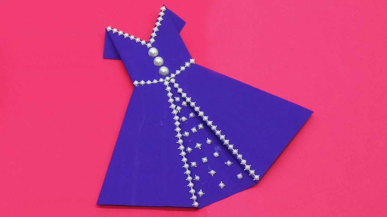Easy Origami Paper Dress | Dress Making Tutorial For Doll | Baby Dress ...