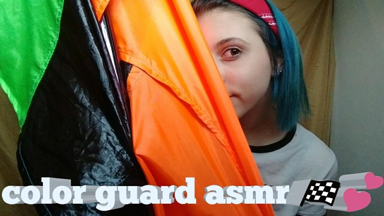ASMR | COLOR GUARD/FLAGS 🎵🚩 (whispered, repeated words, tapping ...