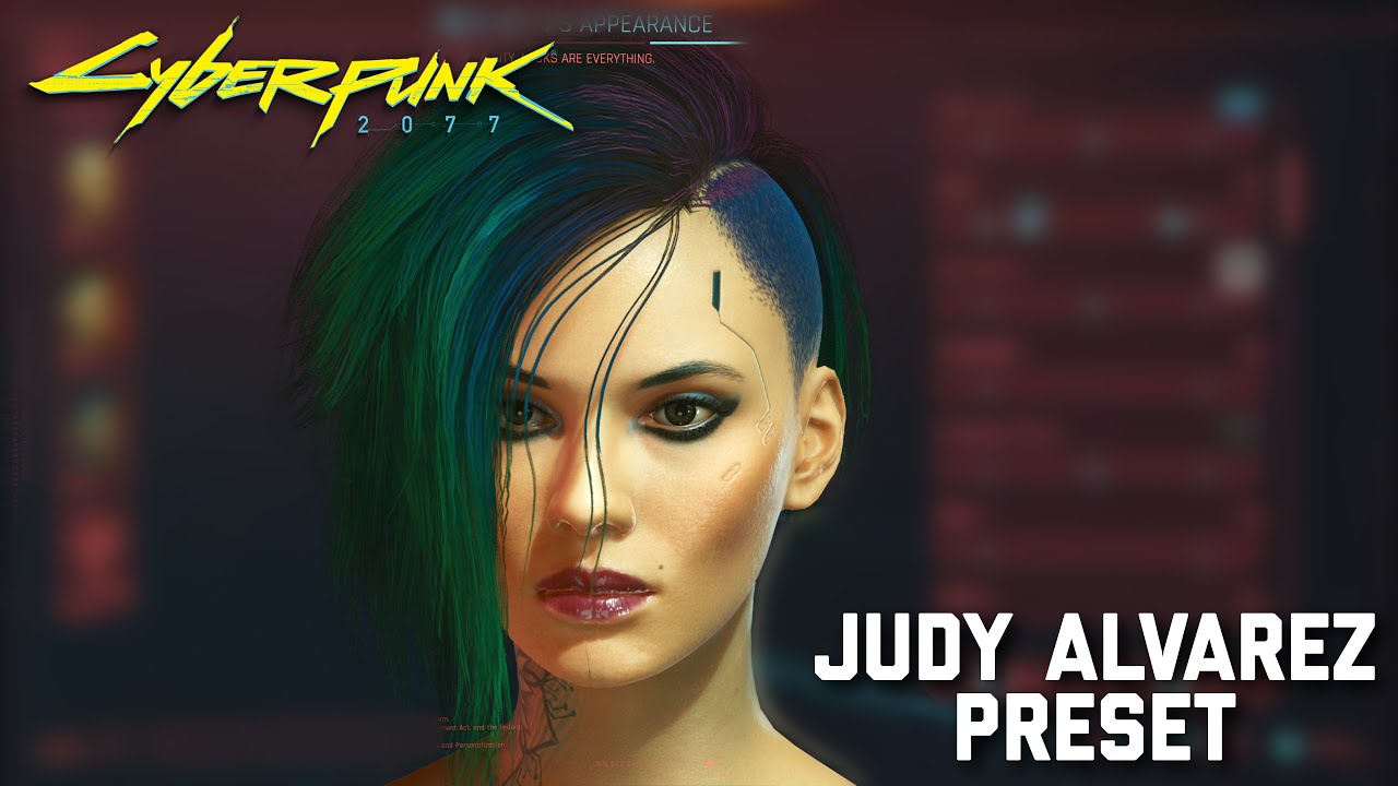 Judy Àlvarez Model Recreation Preset - Cyberpunk 2077 Character ...