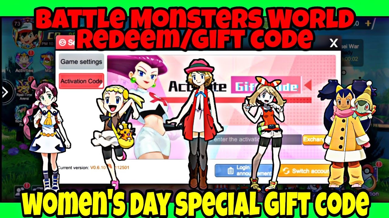 Battle Monsters World GIFT CODE WOMENS DAY SPECIAL (8 march) Pokeverse ...