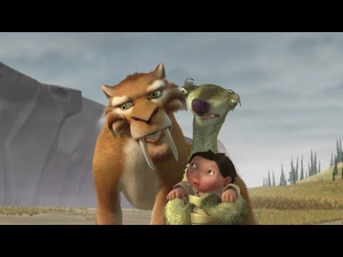 ICE AGE 2002 (3/10) - Manny and Sid reach the human settlement and find ...