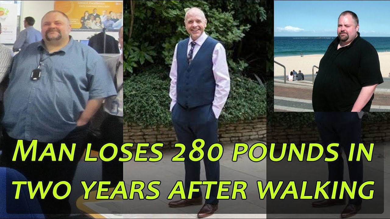 Man loses 280 pounds in two years after walking 6000 miles - YouTube