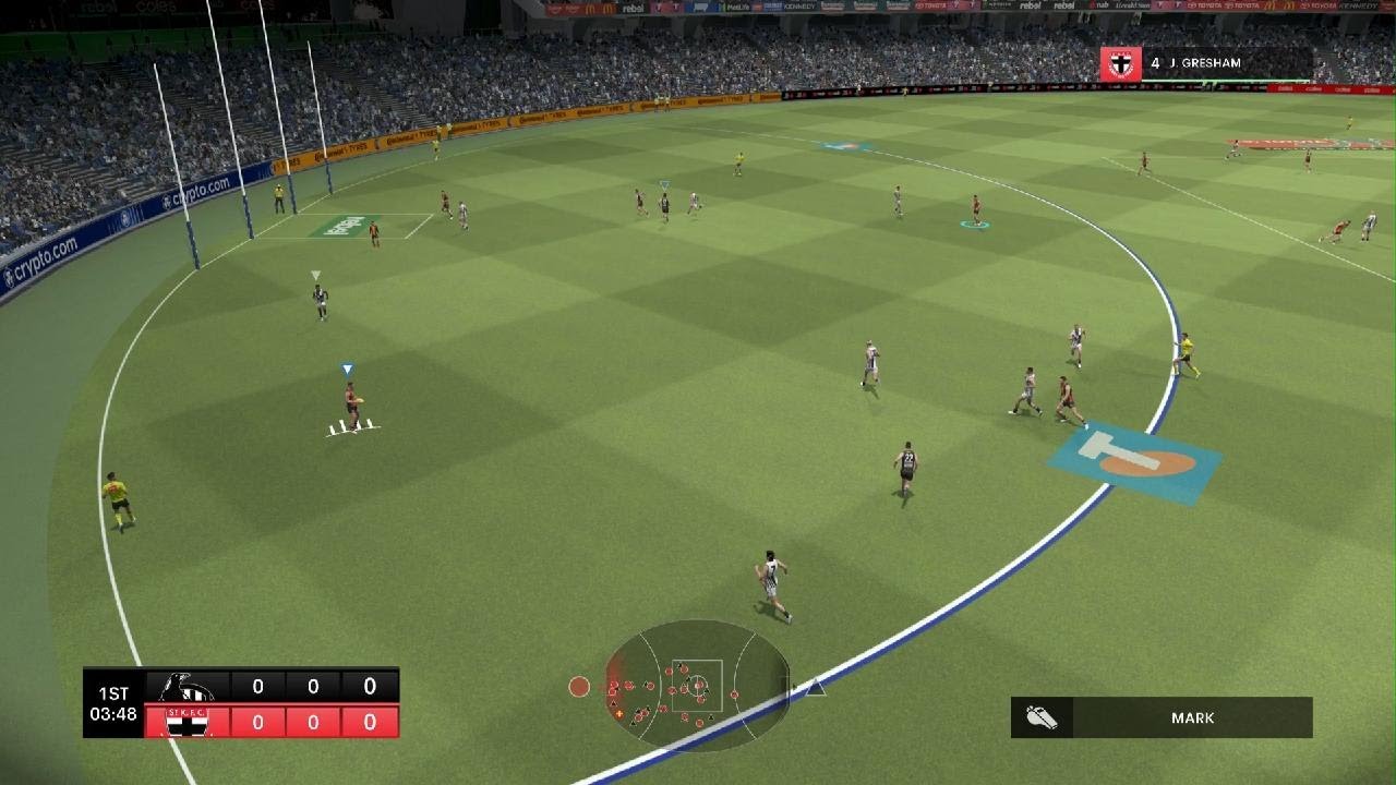 AFL 23 - Lifelike Gresham play on, snap goal (PS5 Patch 25) - YouTube