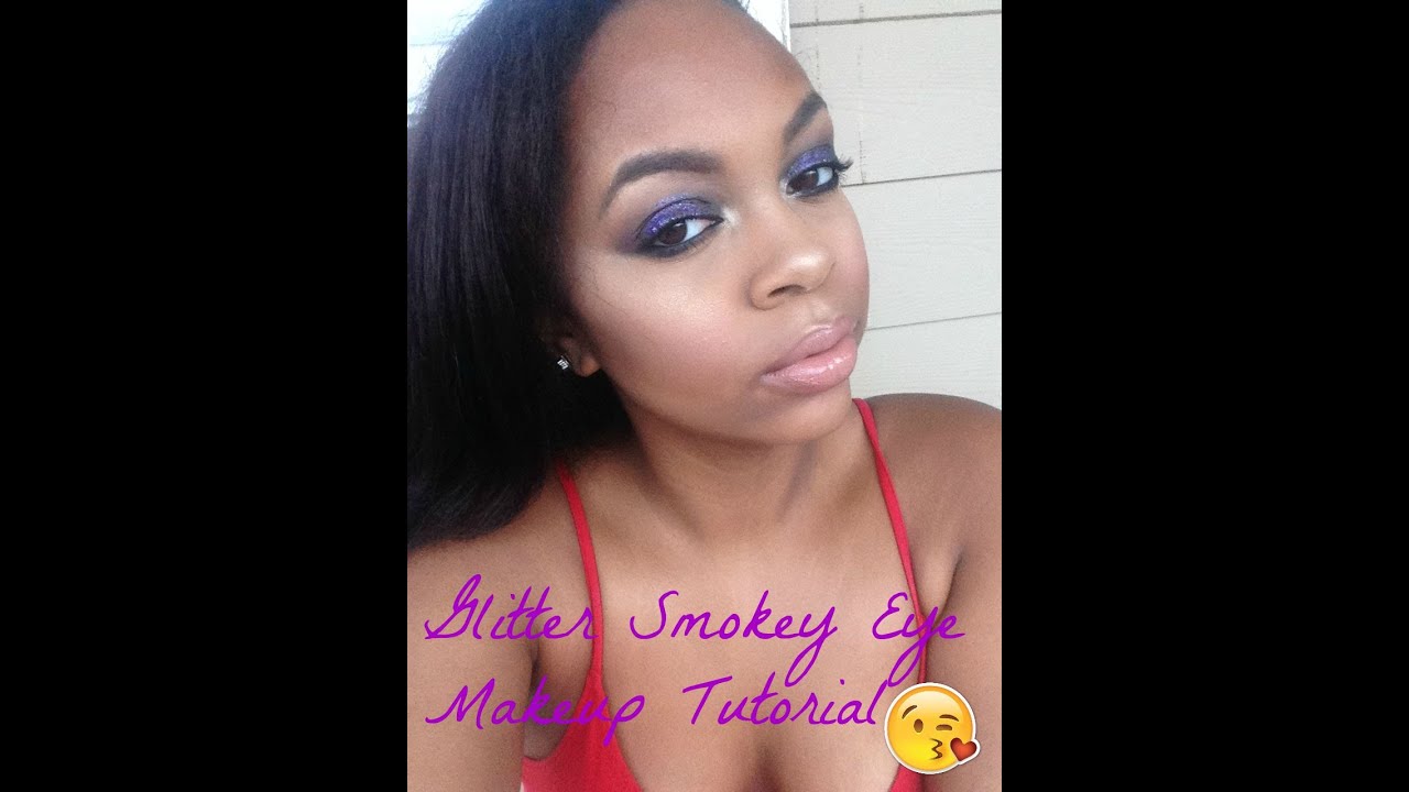 Purple Glitter Smokey Eye Makeup Tutorial Youtube