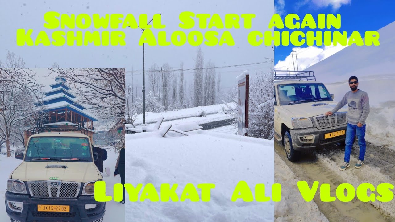 Snowfall Start again || Kashmir || Aloosa Chichinar || Travel vlogs ...
