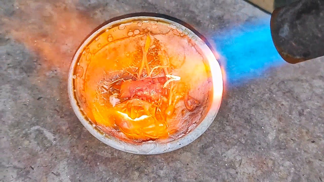 Melting Silver - Making Silver Tarjani Ring - YouTube