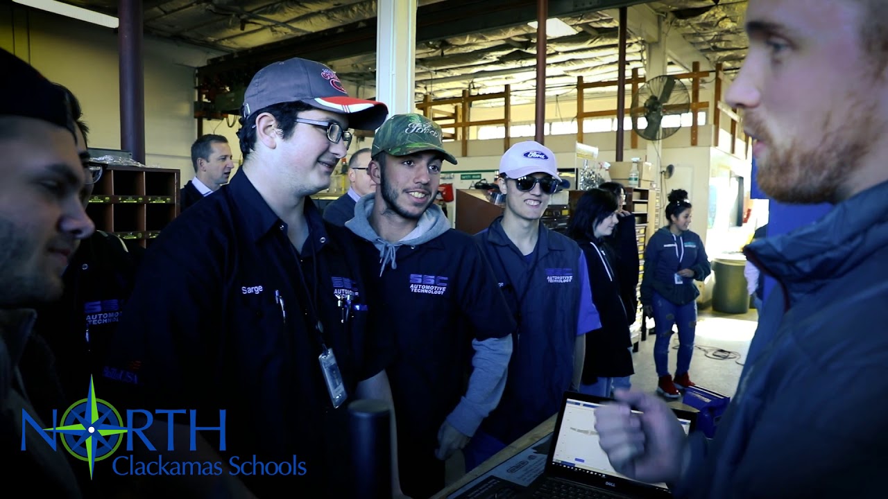 Ford Motor Company visit to NCSD's Sabin-Schellenberg Professional Technical Center - YouTube
