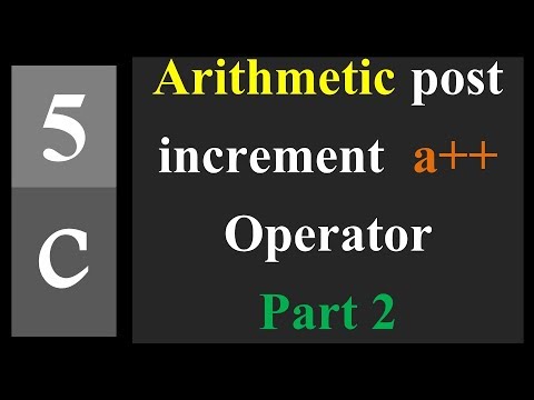 Arithmetic post increment Operator a++ Operator example Part 2 - YouTube