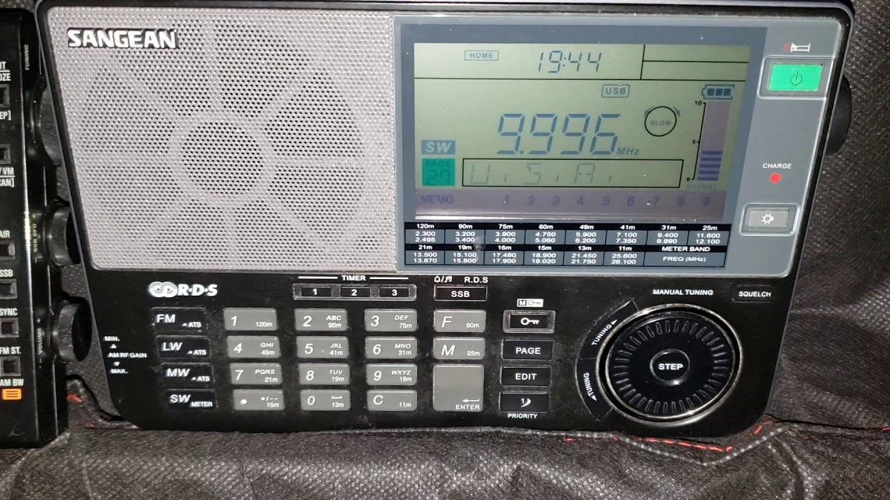 RWM Moscow Russia Time signal station 9996 kHz Shortwave on Sangean ATS ...
