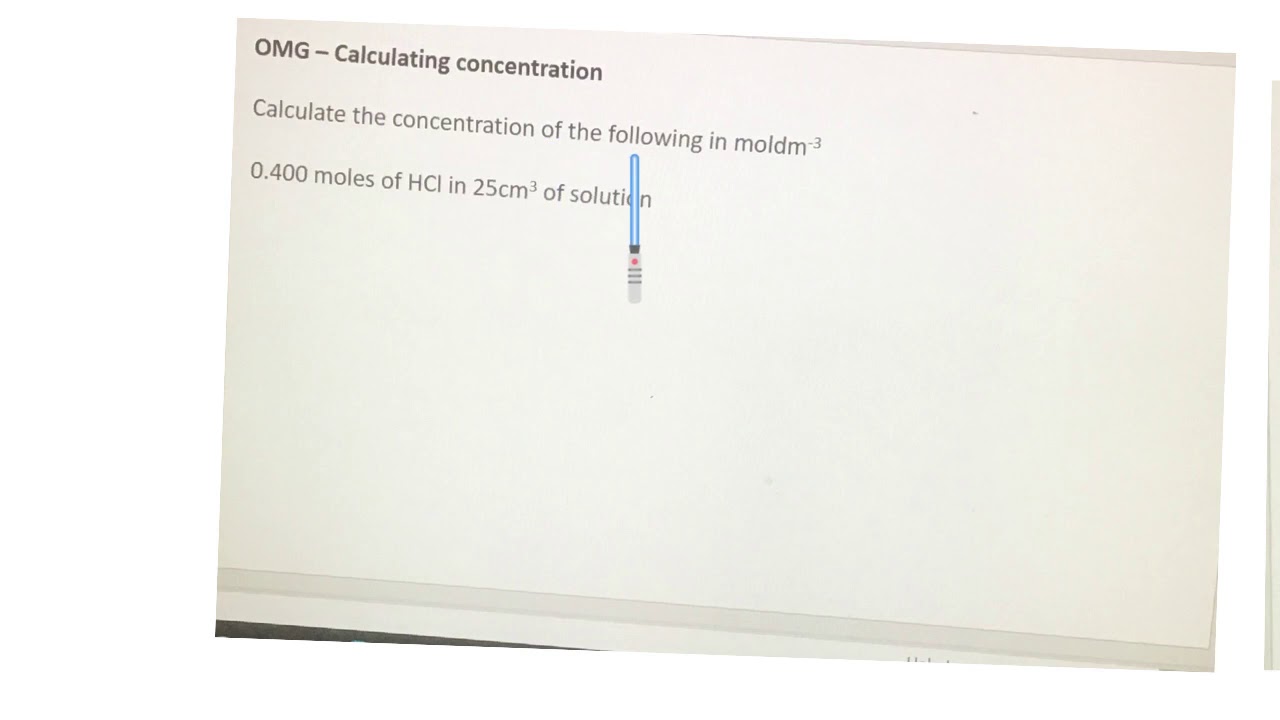 AS Chemistry OMG - Calculating concentration - YouTube