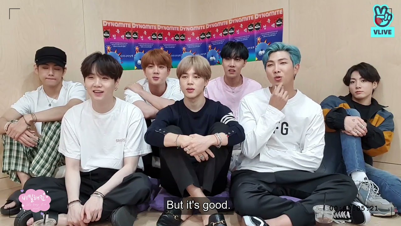 [ ENG SUB ] VLIVE ㅡ August 21, 2020 | BTS Live : "Dynamite" MV ...