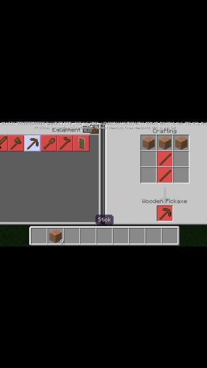 how to make wooden Pickaxe in Minecraft 😍😍...#minecraft - YouTube