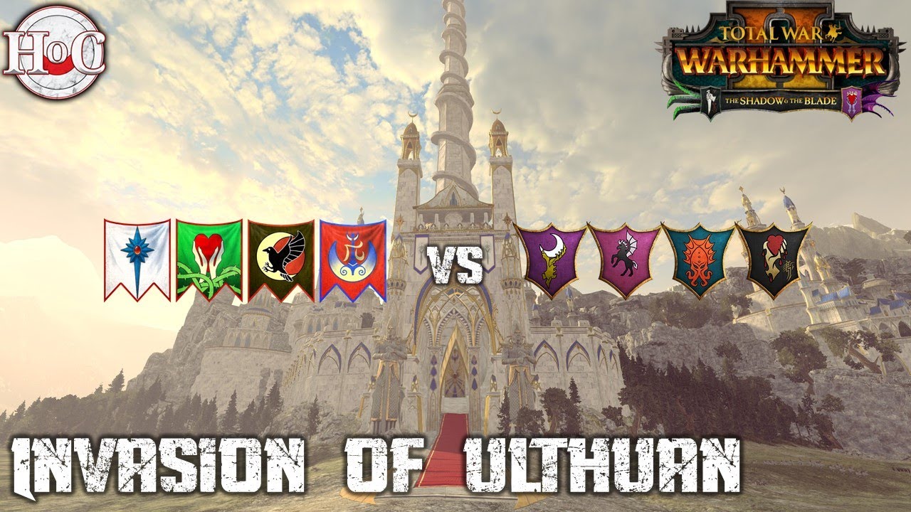 INVASION OF ULTHUAN - Total War Warhammer 2 - Online Battle 468 - YouTube
