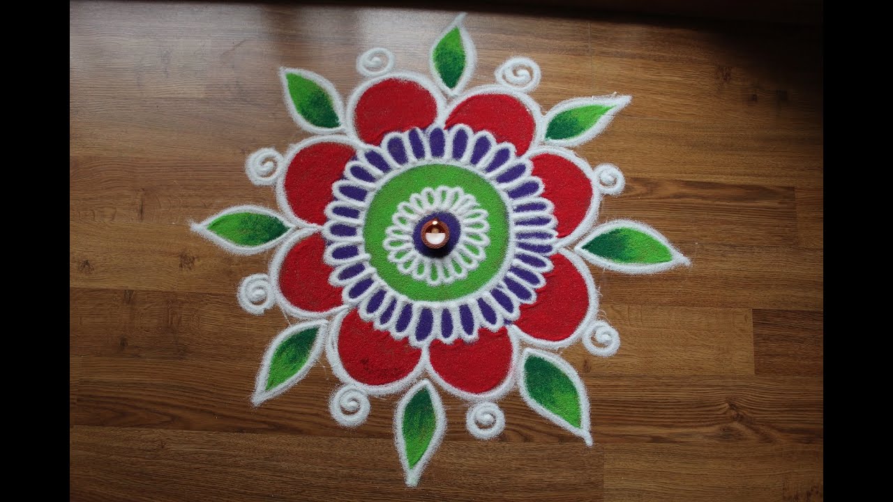 खास दिवाळीसाठी सोपी आणि सुंदर रांगोळी freehand rangoli designs by ...