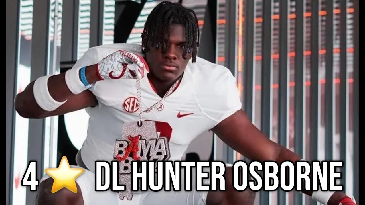 4 ⭐️ DL Hunter Osborne Officially Signs With the Alabama Crimson Tide ...