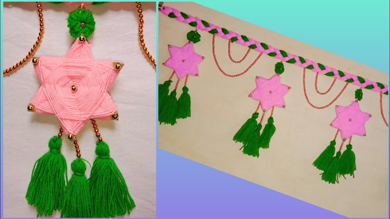 simple toran design/आसान तोरन बनाना सिखें/toran design for door/simple ...