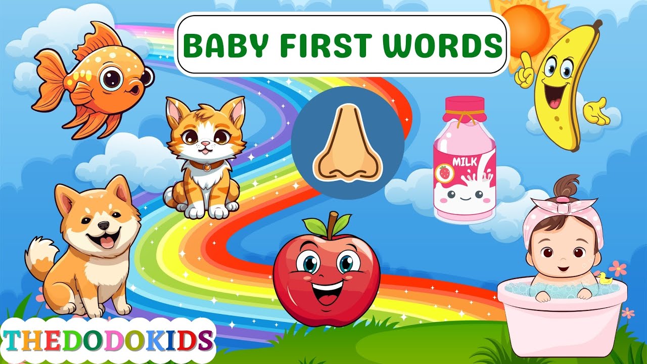 Playful First Words for Babies and Toddlers | English Words for Baby ...