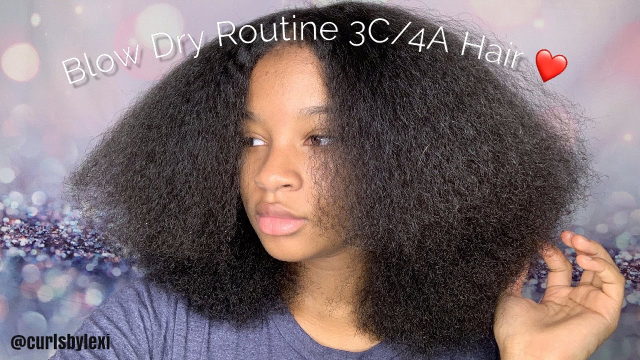 Blow Out Routine on Natural Hair 😍 - YouTube