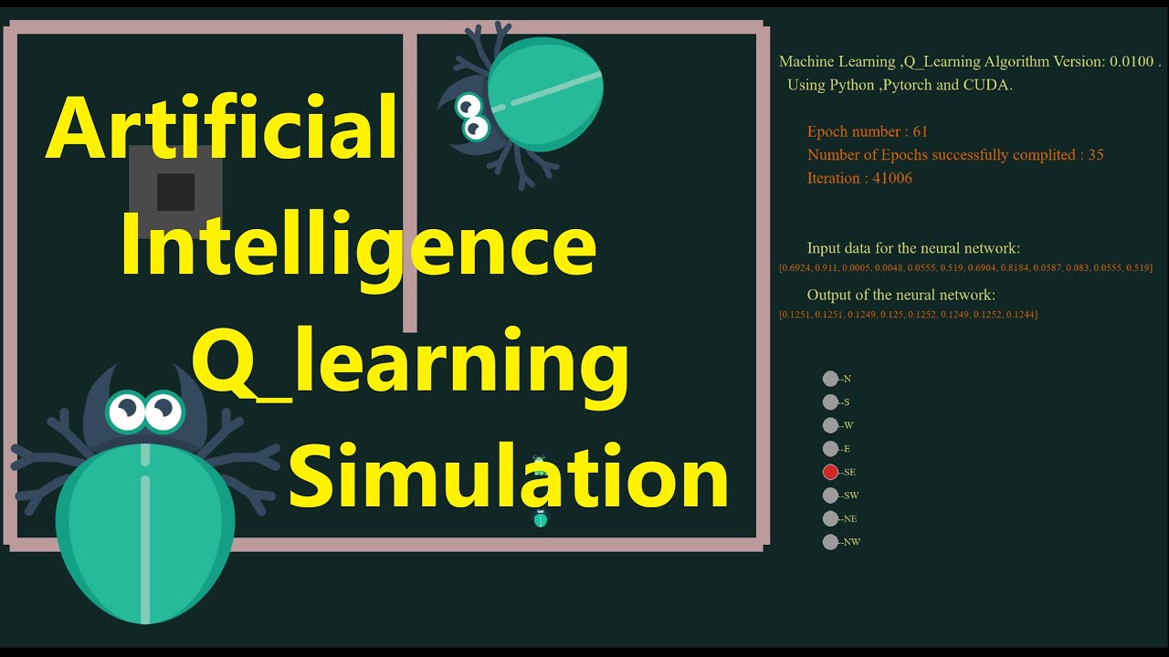 Machine learning AI , pygame and pytorch simulation . Qlearning - YouTube