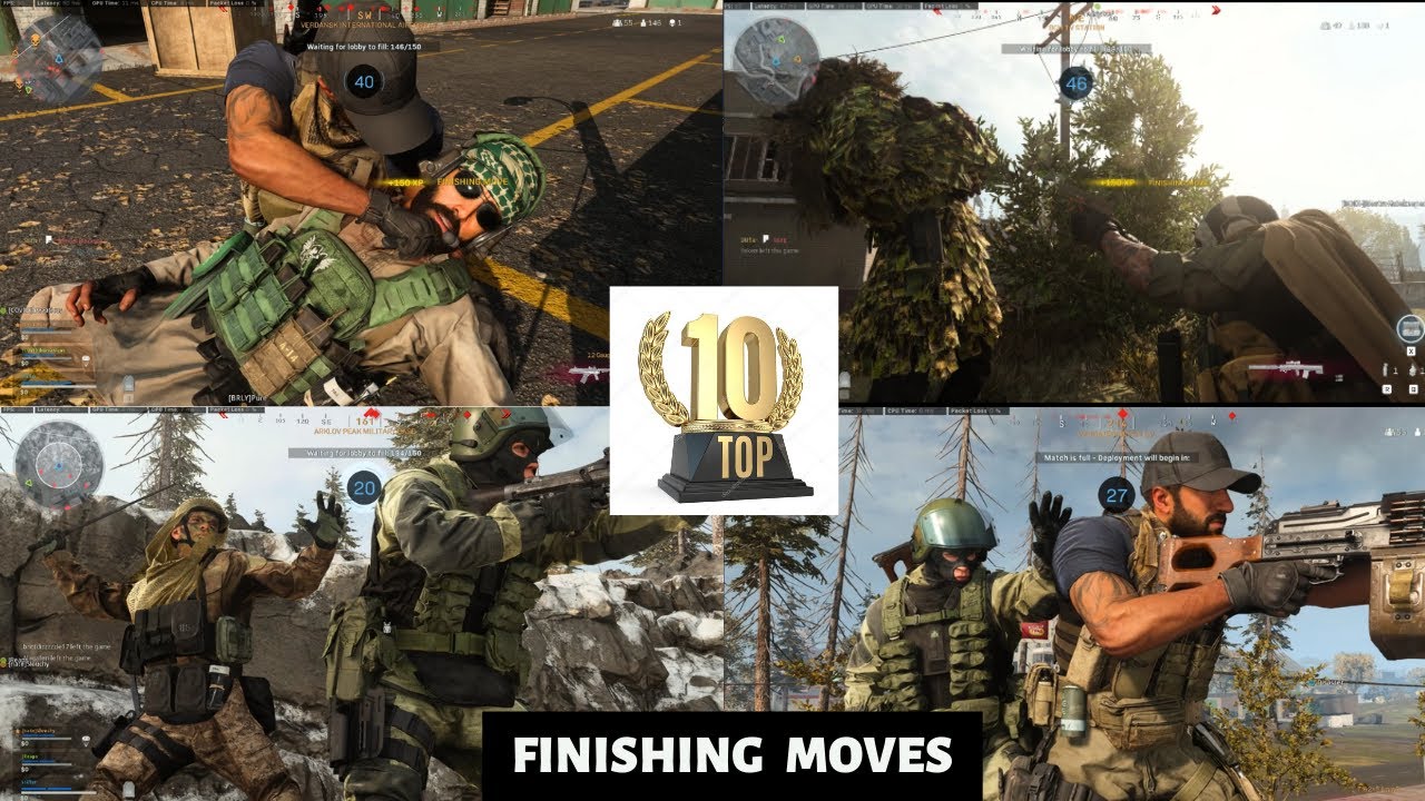 TOP 10 FREE "FINISHING MOVES" IN WARZONE CALL OF DUTY(Top 10 Free ...