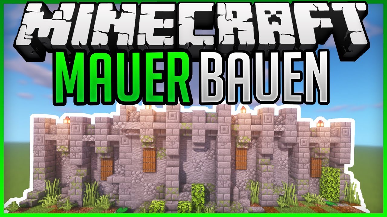 Mauer bauen Tutorial Minecraft 1.14.4 ErikOnHisPeriod - YouTube