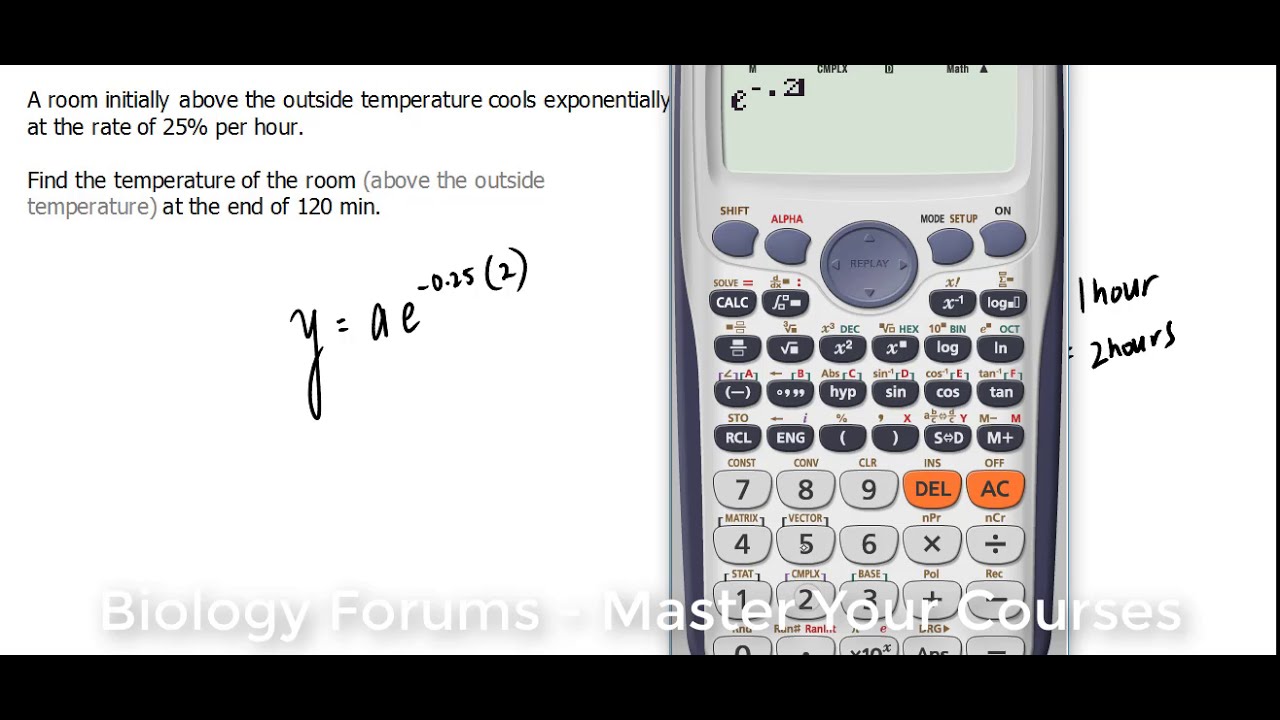 Exponential Decay: Room Cooling with Time (Example) - YouTube