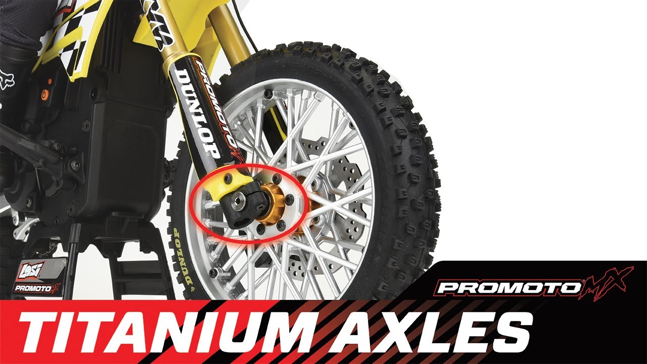 LOS362013 TITANIUM AXLES INSTRUCTIONS - LOSI PROMOTO-MX - YouTube