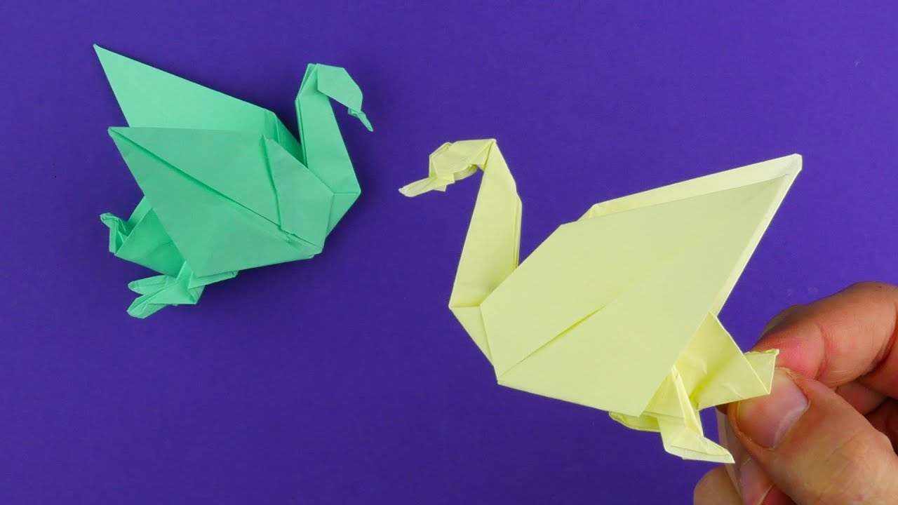 Cómo hacer origami cisne. [Animales de origami] - YouTube