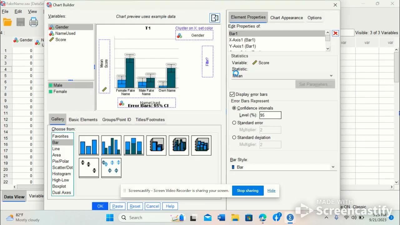 Creating Simple Bar Graphs, Clusters, and Computing a New Variable - YouTube