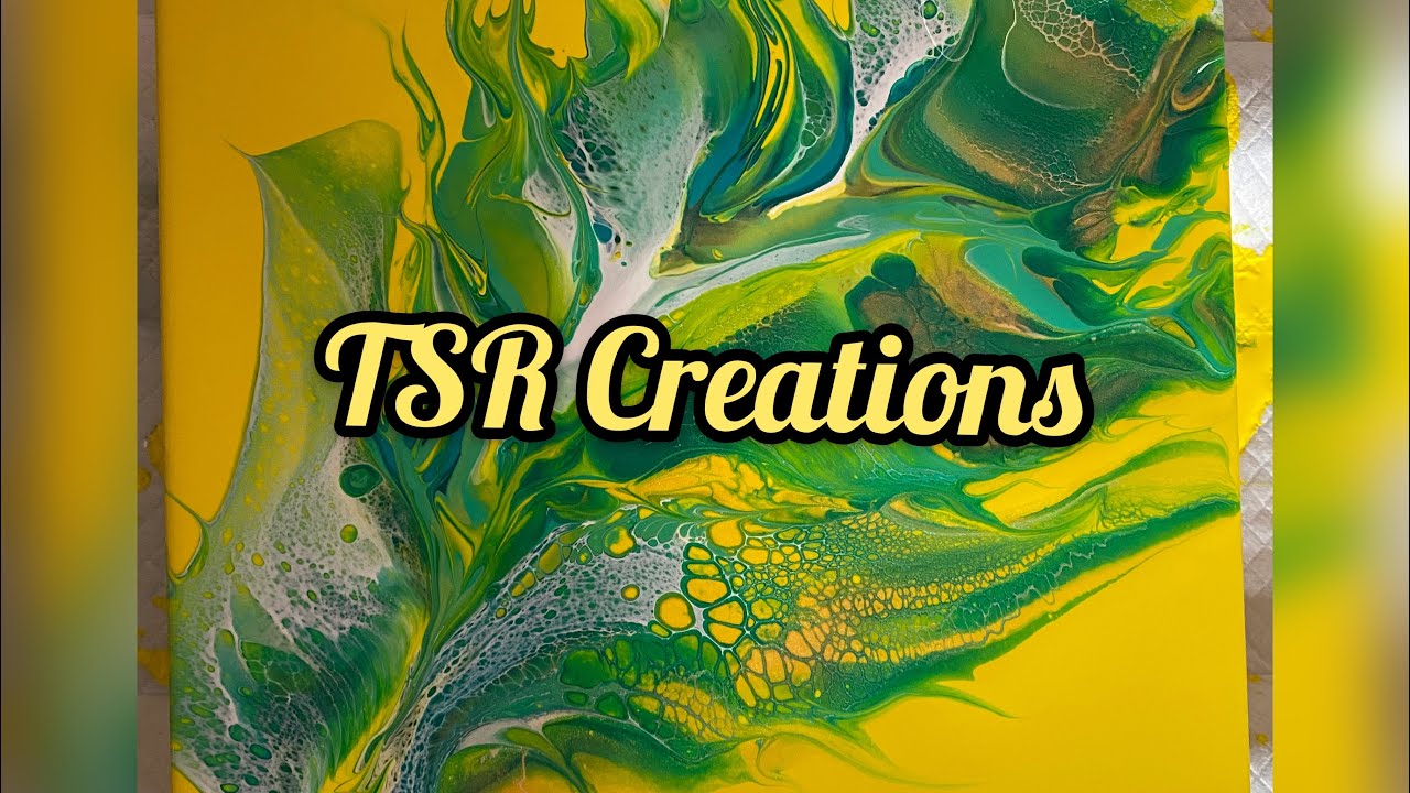 #97 YELLOW BACKGROUND SWIPE/FLUID ART TECHNIQUES/ACRYLIC POURING/SWIPES ...