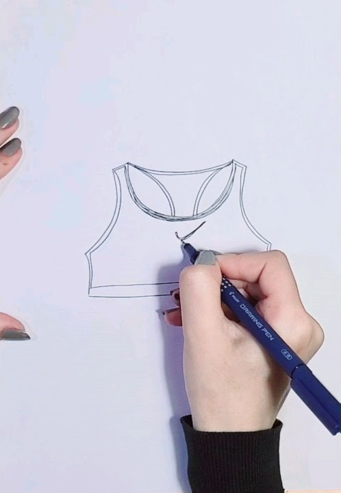 How to draw a bra with a easy fast way step bystepكيفية رسم حمالة صدر ...