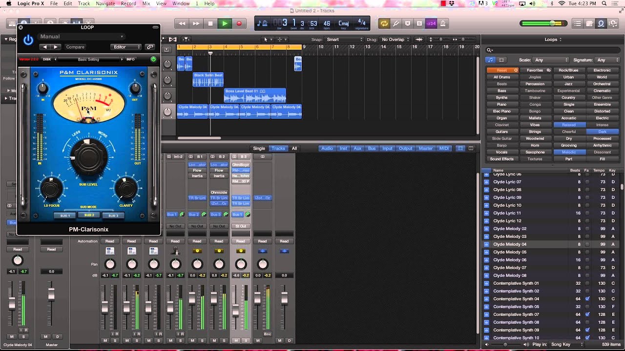 Logic Pro X - internal feedback Loop - Self Oscilating - noise - YouTube