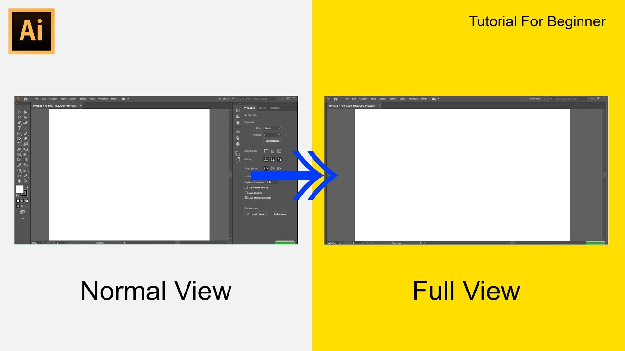 Hide Tools and Get More Workspace - Adobe Illustrator Tutorial - YouTube