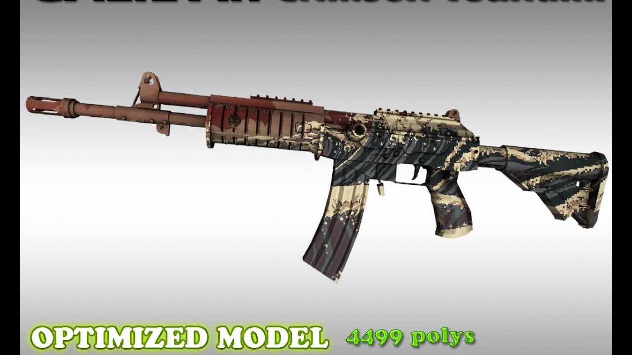 CS:GO Galil AR Crimson Tsunami HD skin for CS 1.6 - YouTube