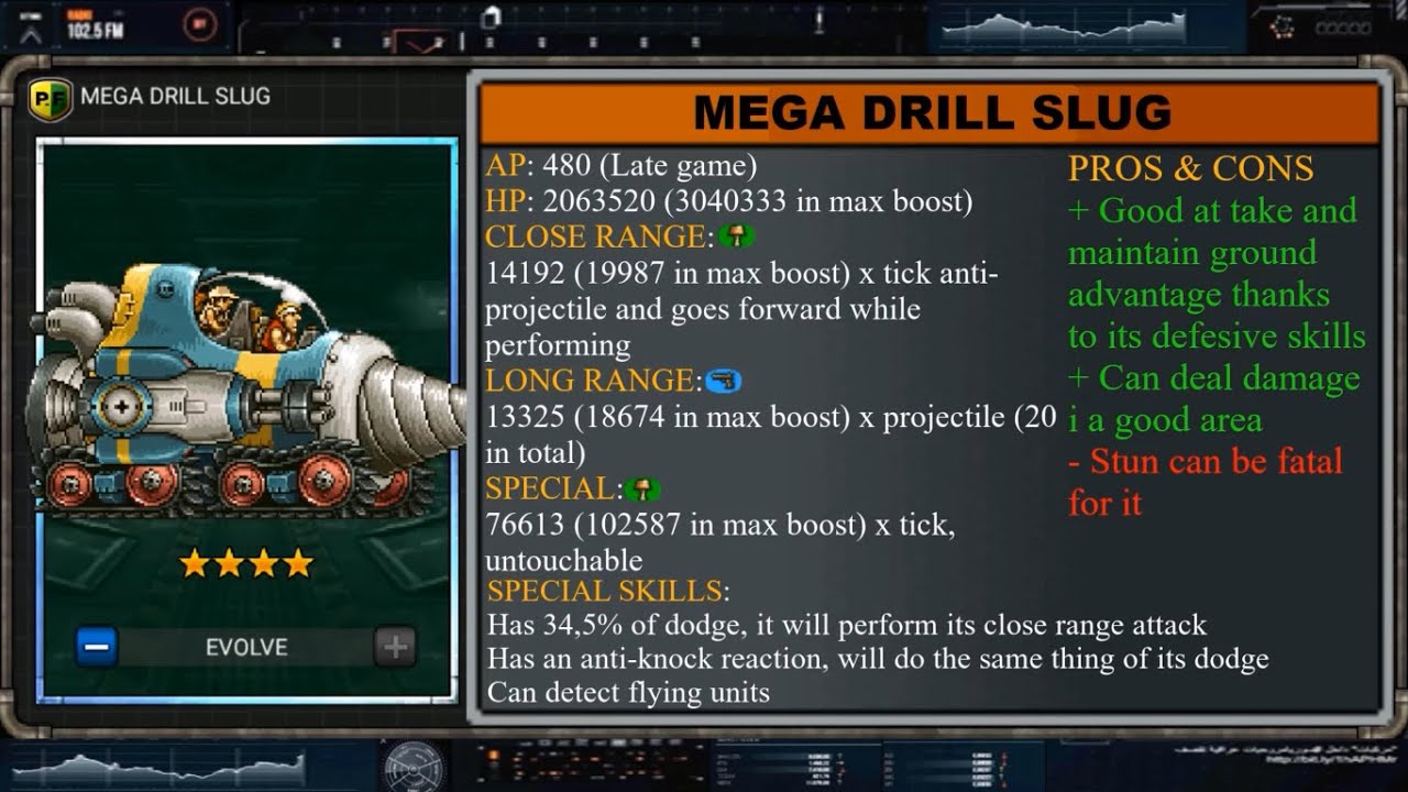 Metal Slug Attack Analysis - Mega Drill Slug - YouTube