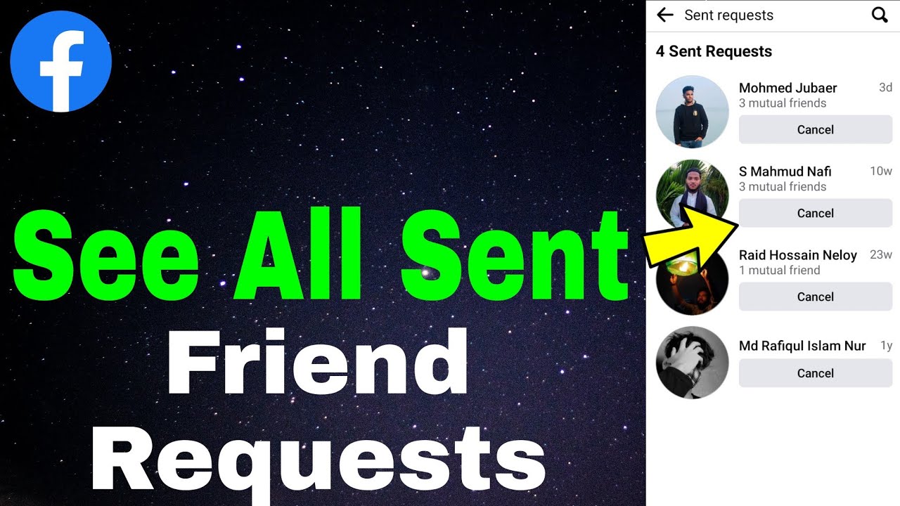 how to see sent friend requests on Facebook 2024 | see sent friend ...