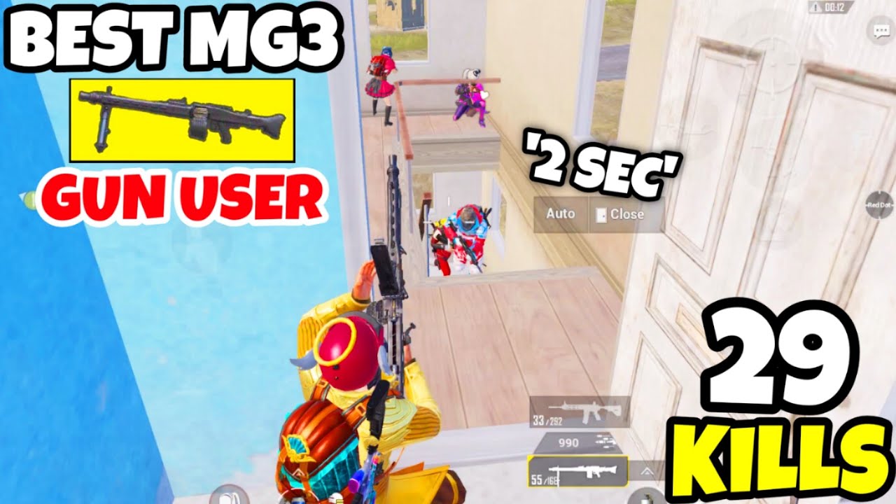 BEST MG3 Machine Gun User in BGMI | "2 Sec Record" • (29 KILLS) • BGMI ...