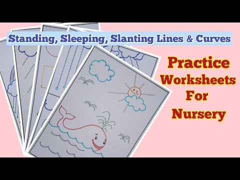 (Part -3) Worksheets on Standing Line, Sleeping Line, Slanting line and ...