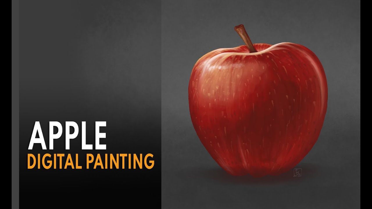 Painting Apple in Photoshop, Timelapse Digital Painting - YouTube