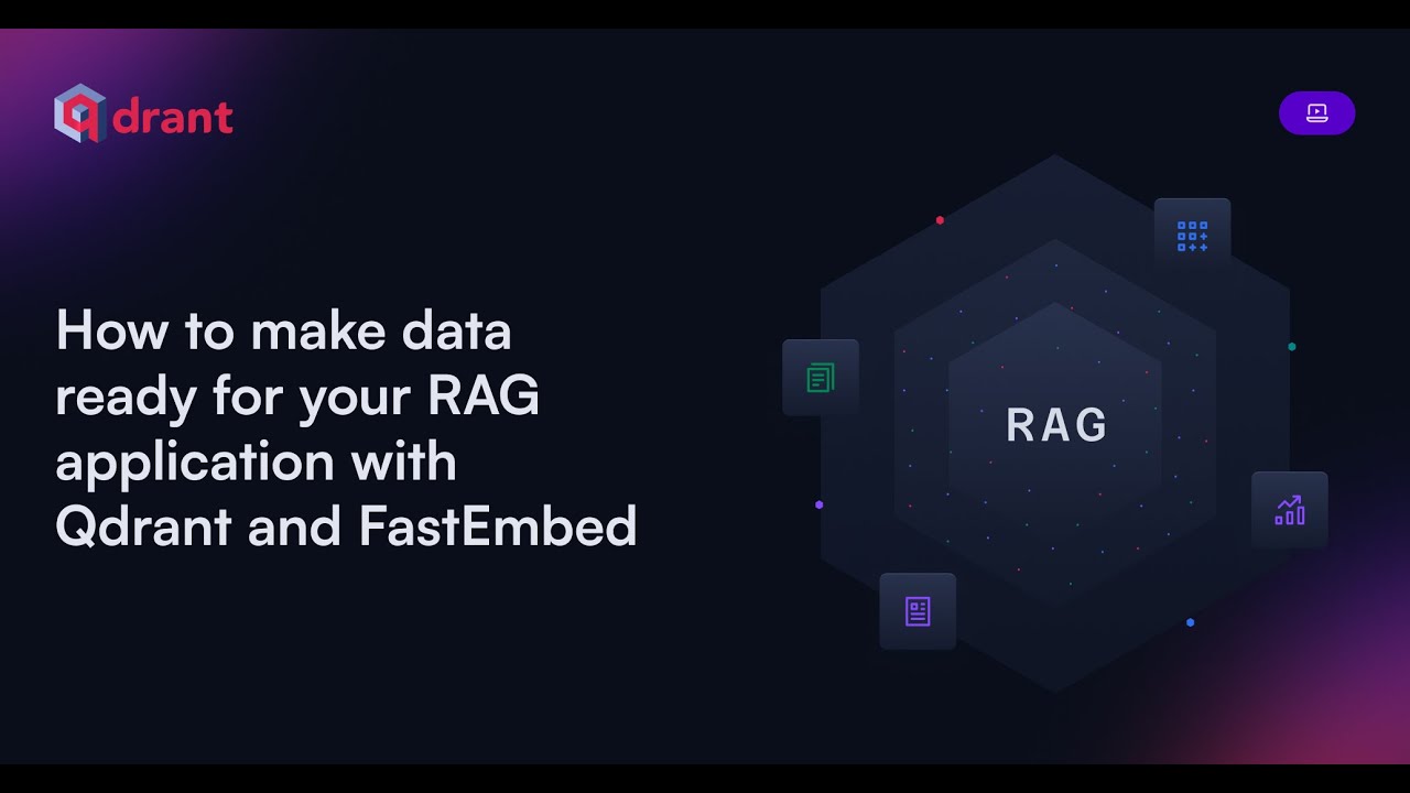 How to prepare data for your RAG application with Qdrant and FastEmbed - create embeddings - YouTube