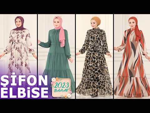 ModaSelvim Şifon Elbise Modelleri 2 (2023 İlkbahar Yaz) | ModaSelvim Elbise 2023 - Chiffon Dresses