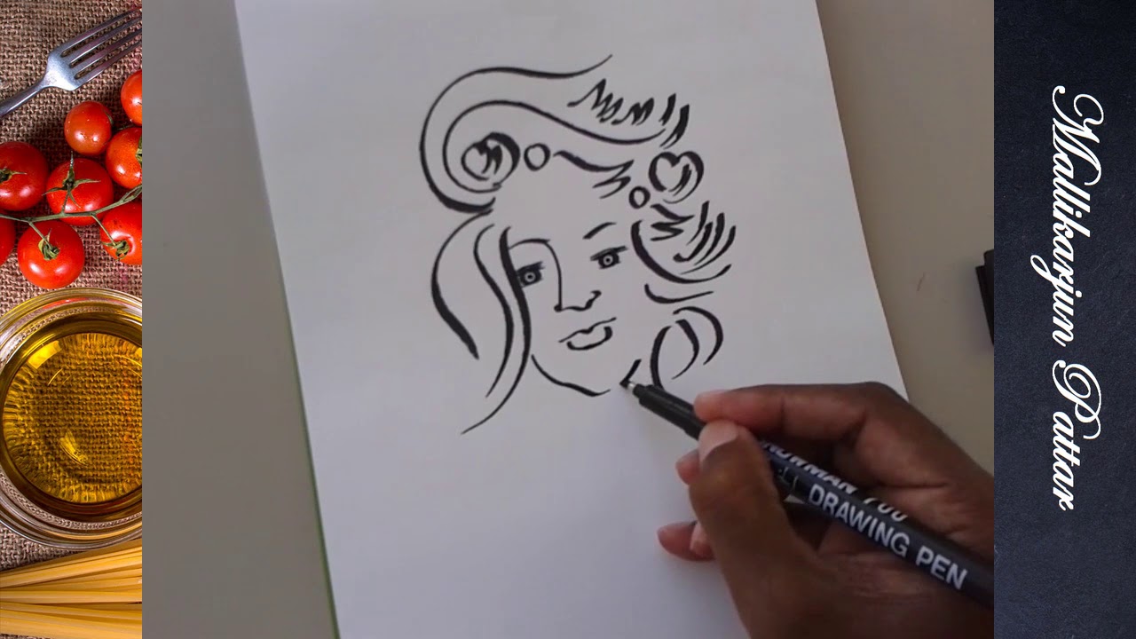 #Art | How to draw a girl / V-1273 || #TheWorldsBest Visual Art By ...